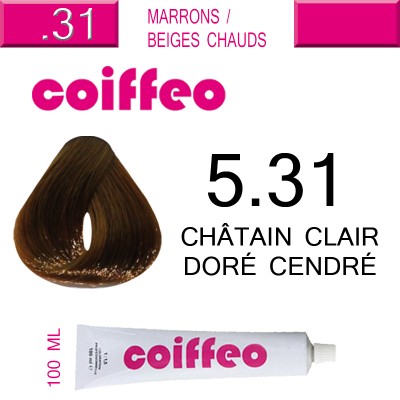 Coiffeo боя за коса 100 мл N 5.31 златисто пепелно светло кестеняво