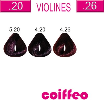 Coiffeo боя за коса 100 мл N 5.20 интензивно воилетово светло кафяво